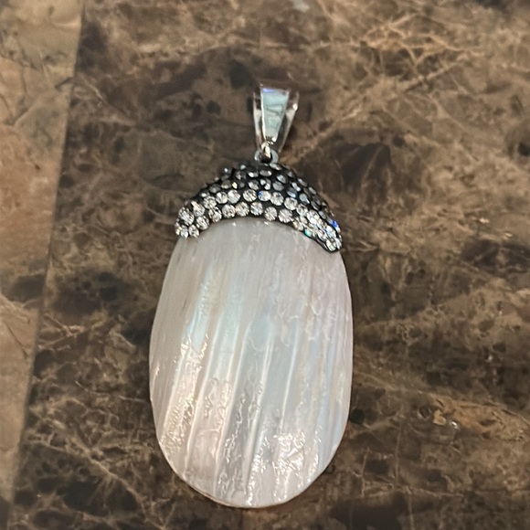 Artisan | Jewelry | Pendant Shell Encased In Crystal Layers And Layers ...